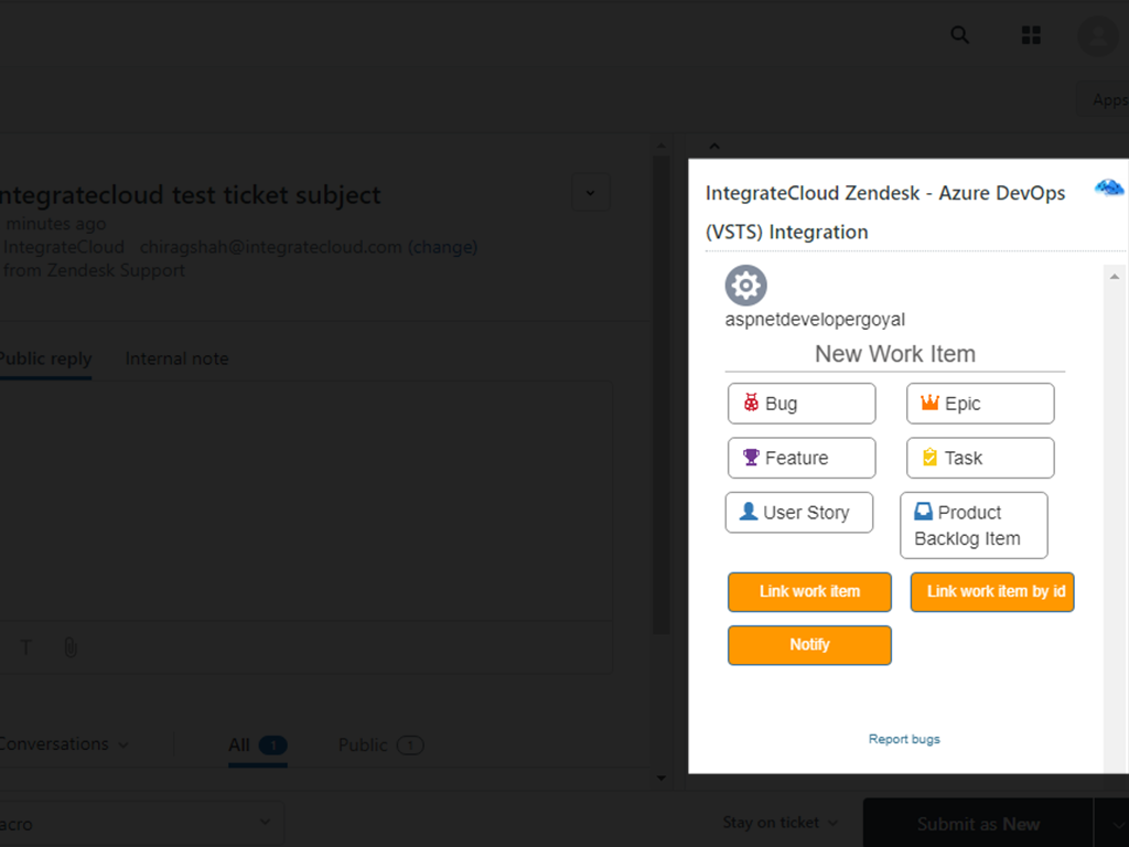 IntegrateCloud Connector for Azure DevOps Pro App Integration with Zendesk Support